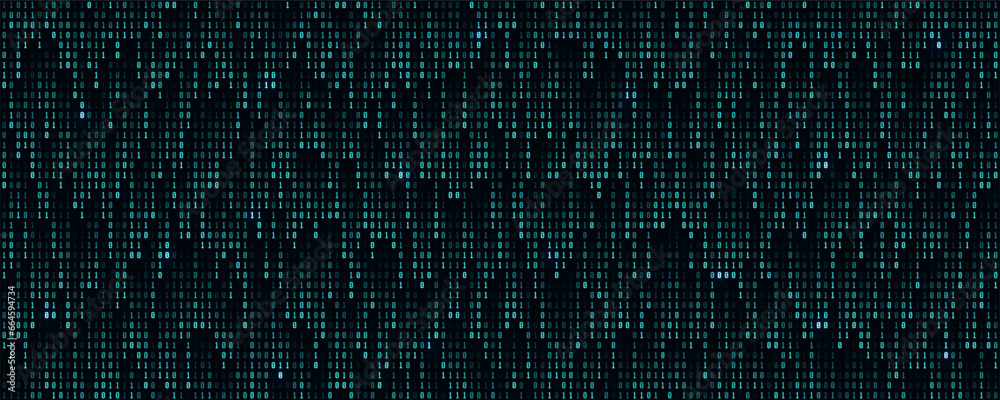 Binary computer code. Cyber background constructed with numbers one and ...