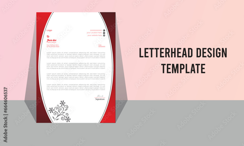letterhead design template ready Stock Vector | Adobe Stock
