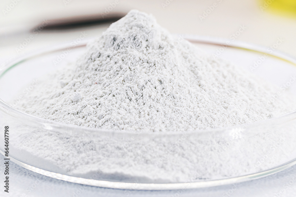 Hydroxide, magnesium, powder, compound, white solid, known as milk of ...
