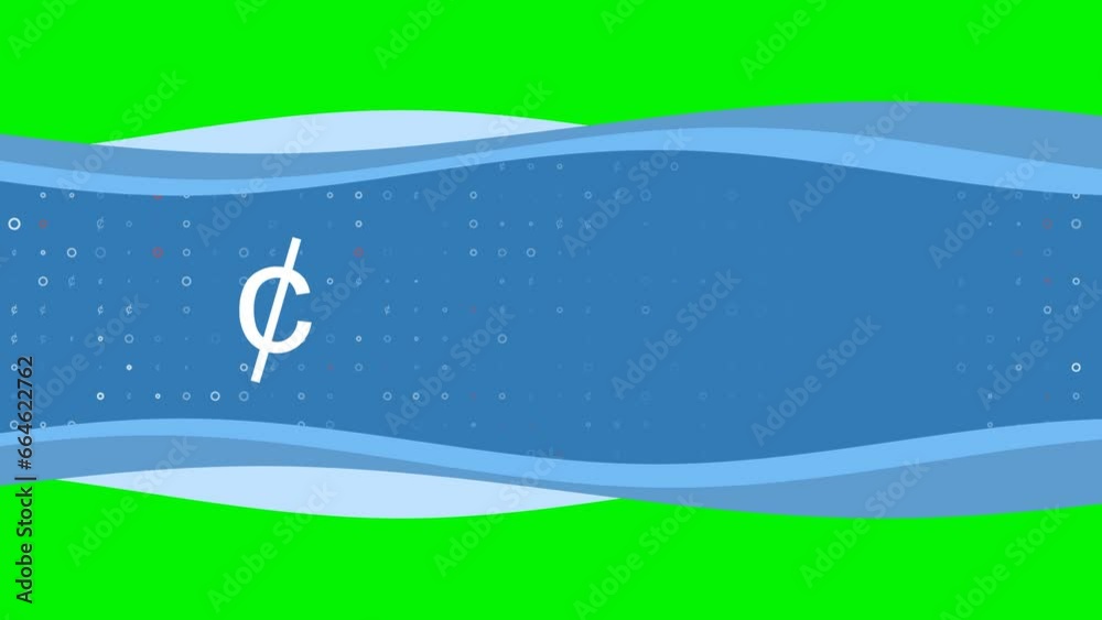 Vidéo Stock Animation of blue banner waves movement with white cent ...