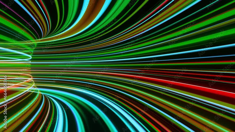 Seamless loop abstract light streaks effect animation. twisted light ...