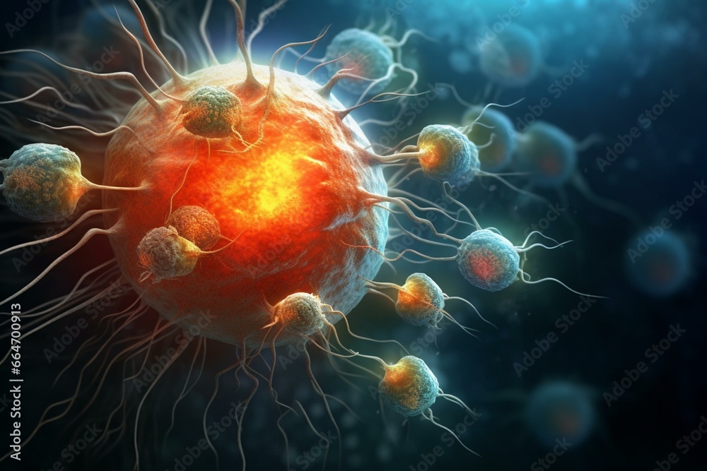 ภาพประกอบสต็อก Repairing damaged cells using embryonic stem cells while ...