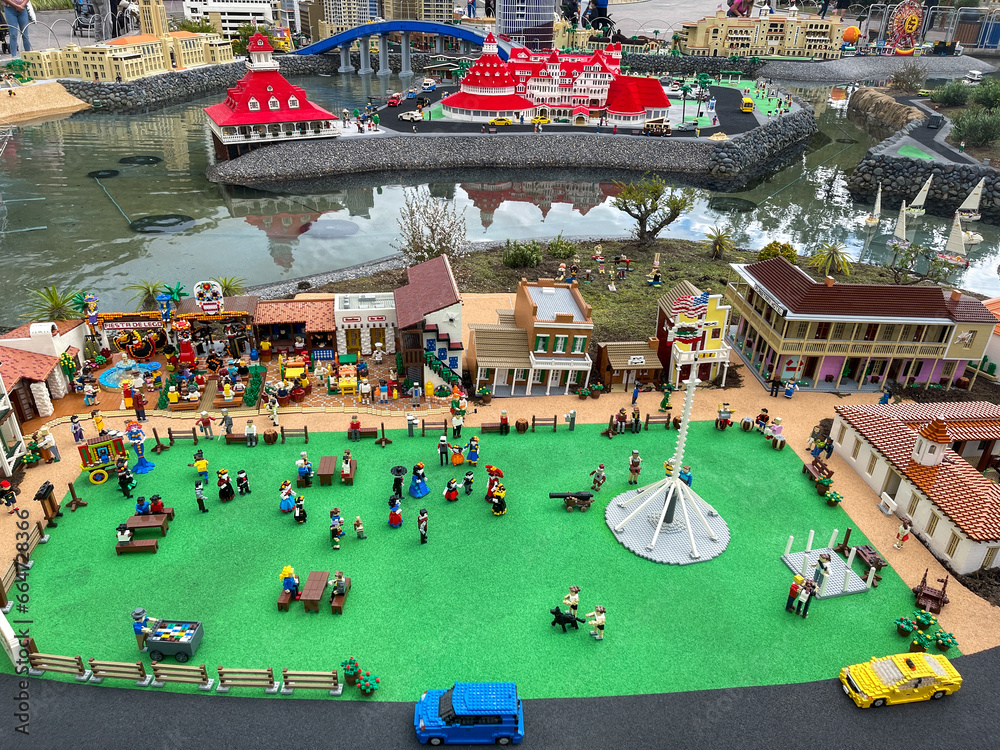View of part of the Miniland USA made with millions of Legos at ...