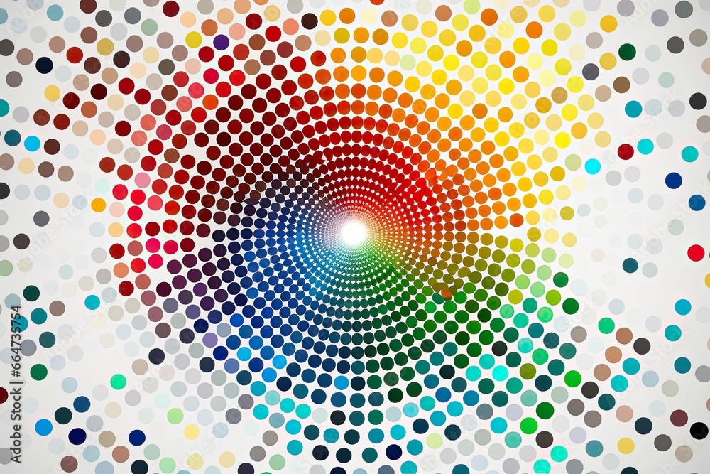Color Wheel Dotted Background: Modern Seamless Design for Vibrant ...