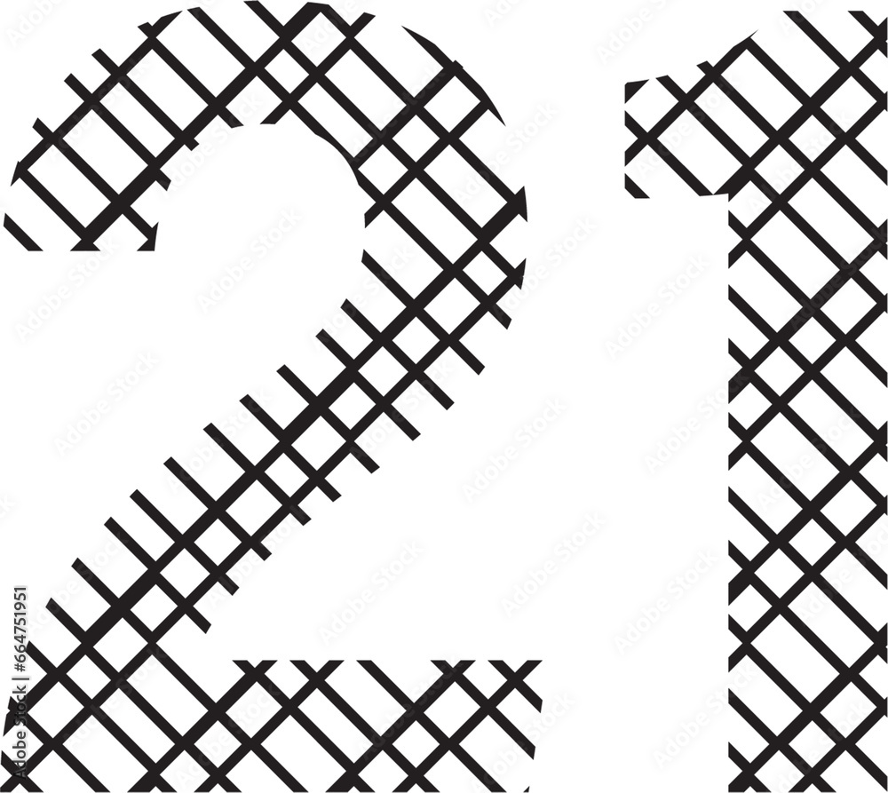 Digital png illustration of black 21 number on transparent background ...