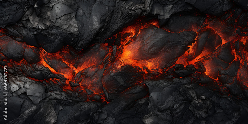 Lava rock abstract background Generative ai design,Abstract black rock ...