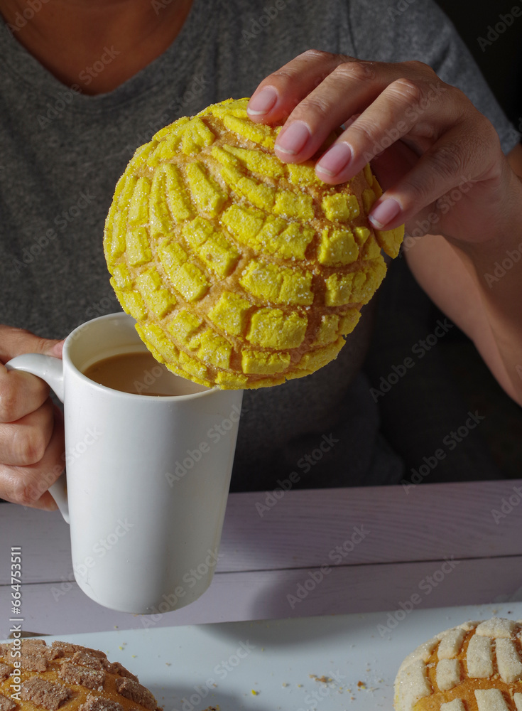 Hands of Mexican Hispanic woman. Concept of taking food with hands or ...