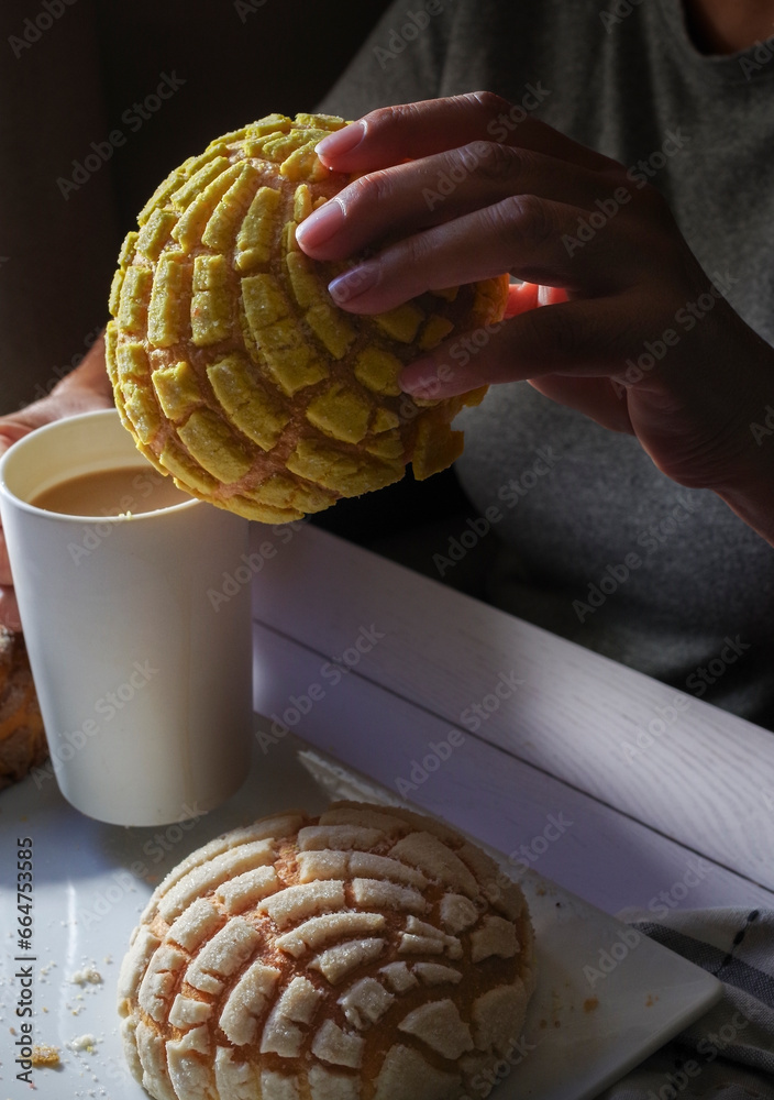 Hands of Mexican Hispanic woman. Concept of taking food with hands or ...