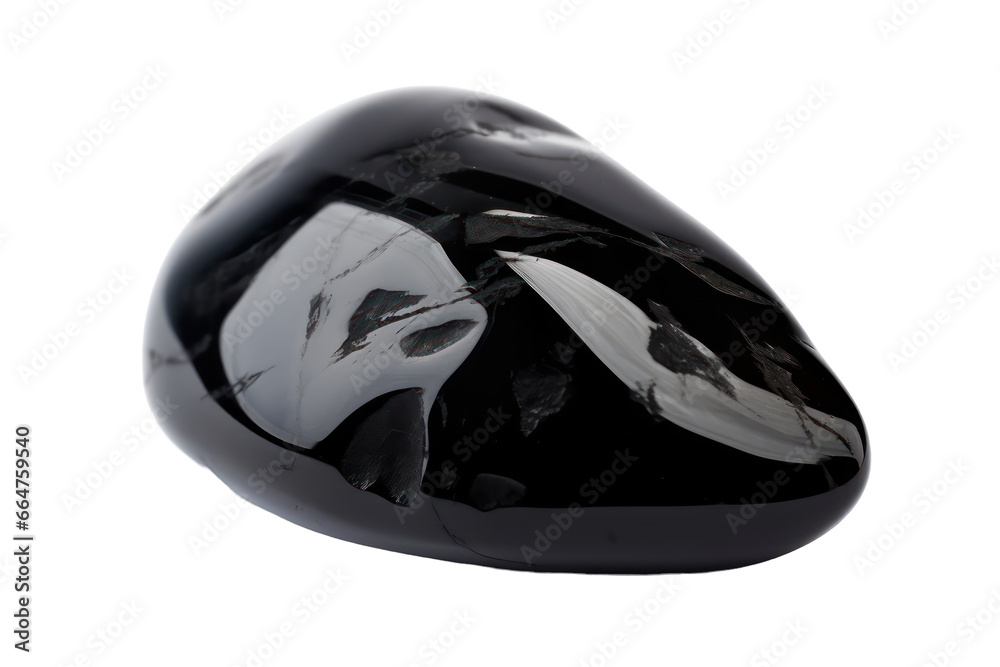 Obsidian stone isolated on transparent background,transparency Stock ...