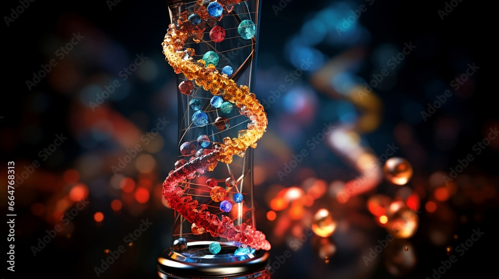 Creating a drug genetic engineering Stock Illustration | Adobe Stock