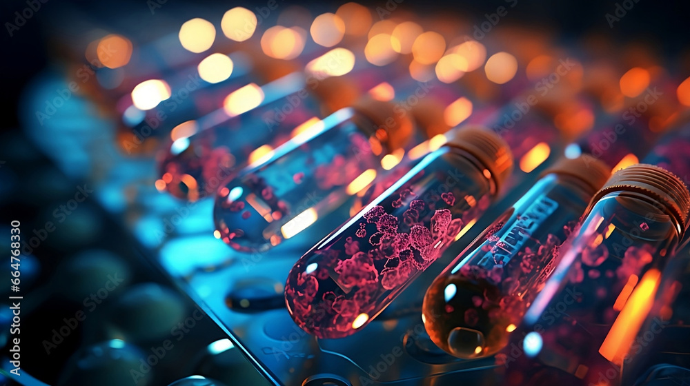 Creating a drug genetic engineering Stock Illustration | Adobe Stock