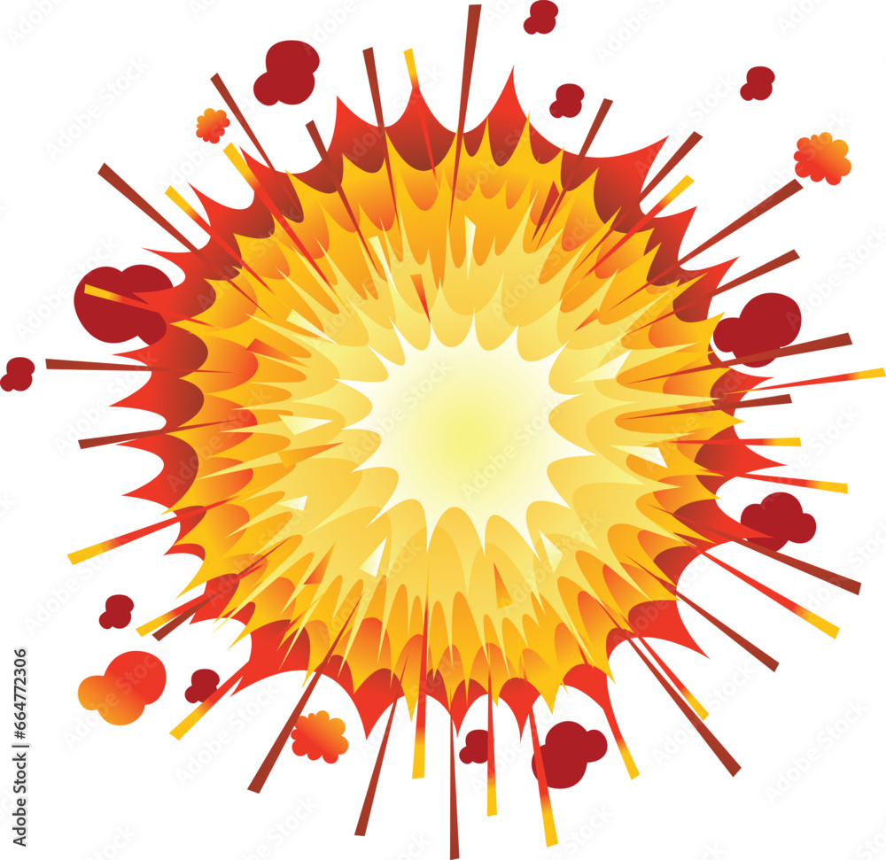 Cartoon Explosion, Cartoon dynamite or bomb explosion, fire set. Boom ...