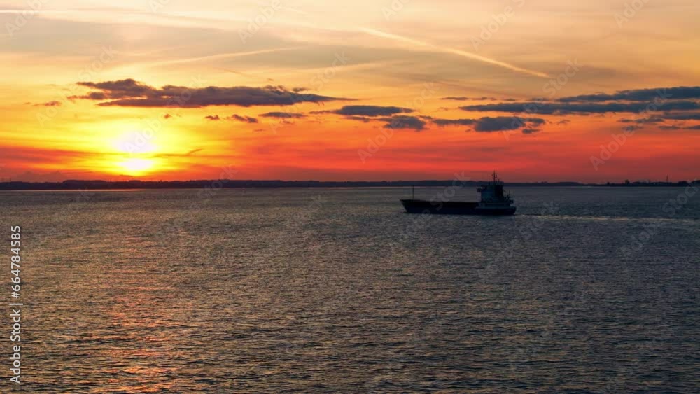 A magical moment as a barge boat lazily passes under the Humber Bridge ...