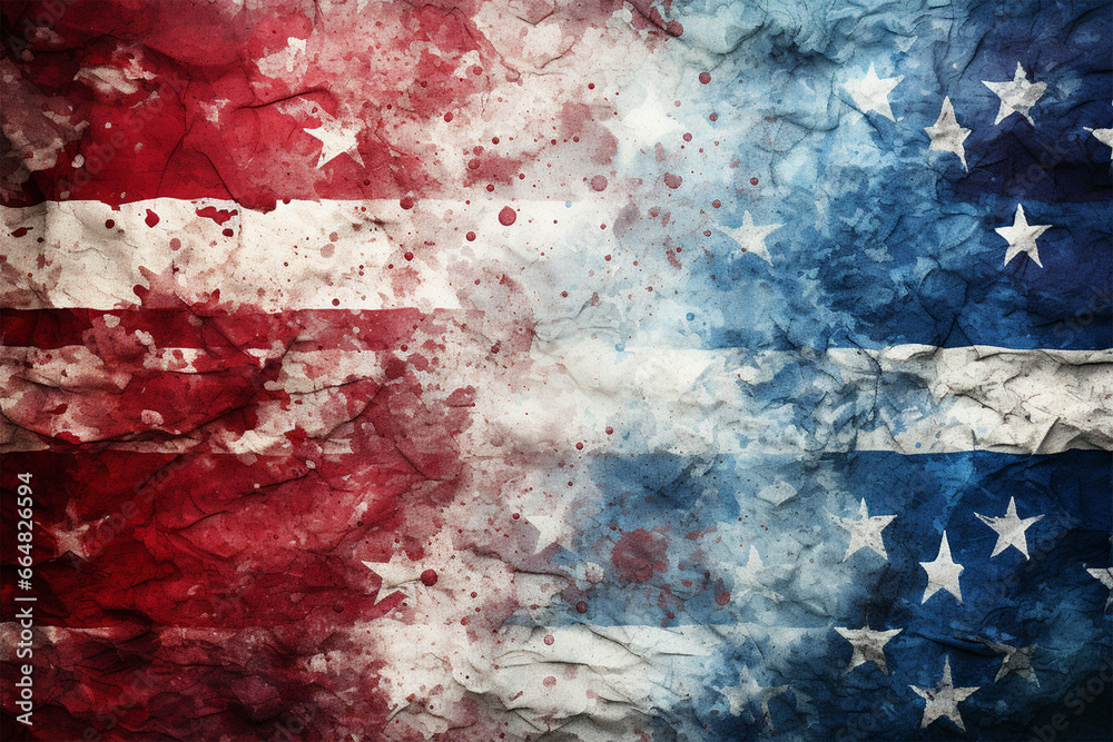 4th of July or Memorial Day background, July 4th red white and blue ...