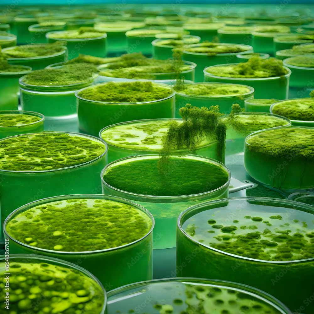 Algae Biofuel Wonder: Microscopic algae cultures thriving in ...