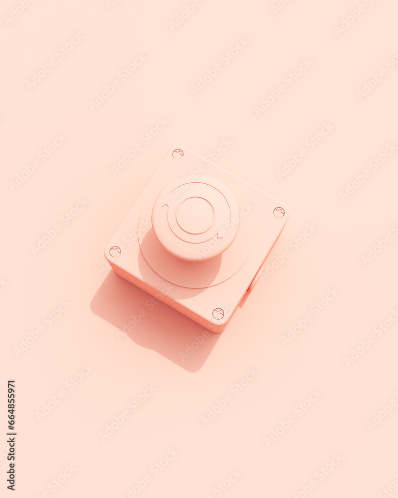 Rose pink button switch square round technology design element pink ...