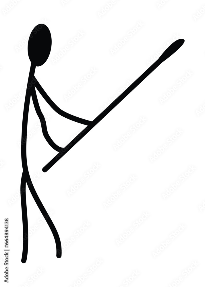 Prehistoric cave paintings. Old drawings of primitive people, stone age ...