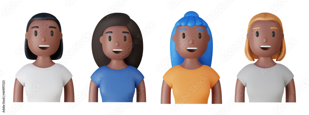 3d vector characters. Stock Vector | Adobe Stock