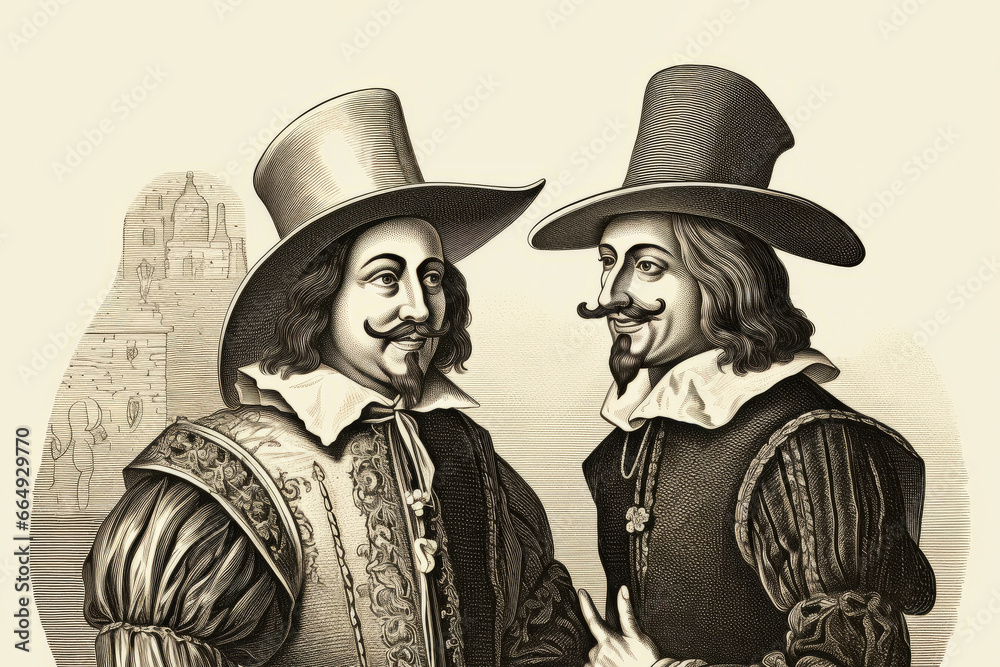 Vintage engraving portrait of Guy Fawkes who plotted to blow up ...
