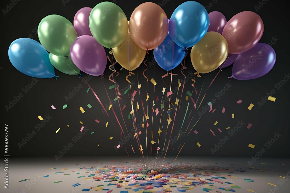 Festive Balloon Bash - Colorful Balloons Party Celebration Background ...
