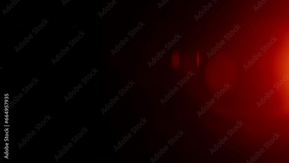 Real light leak refraction of light with bokeh from red beam of light ...