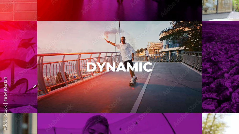 Trendy Dynamic Media Opener Slideshow Template contains 46 placeholders ...