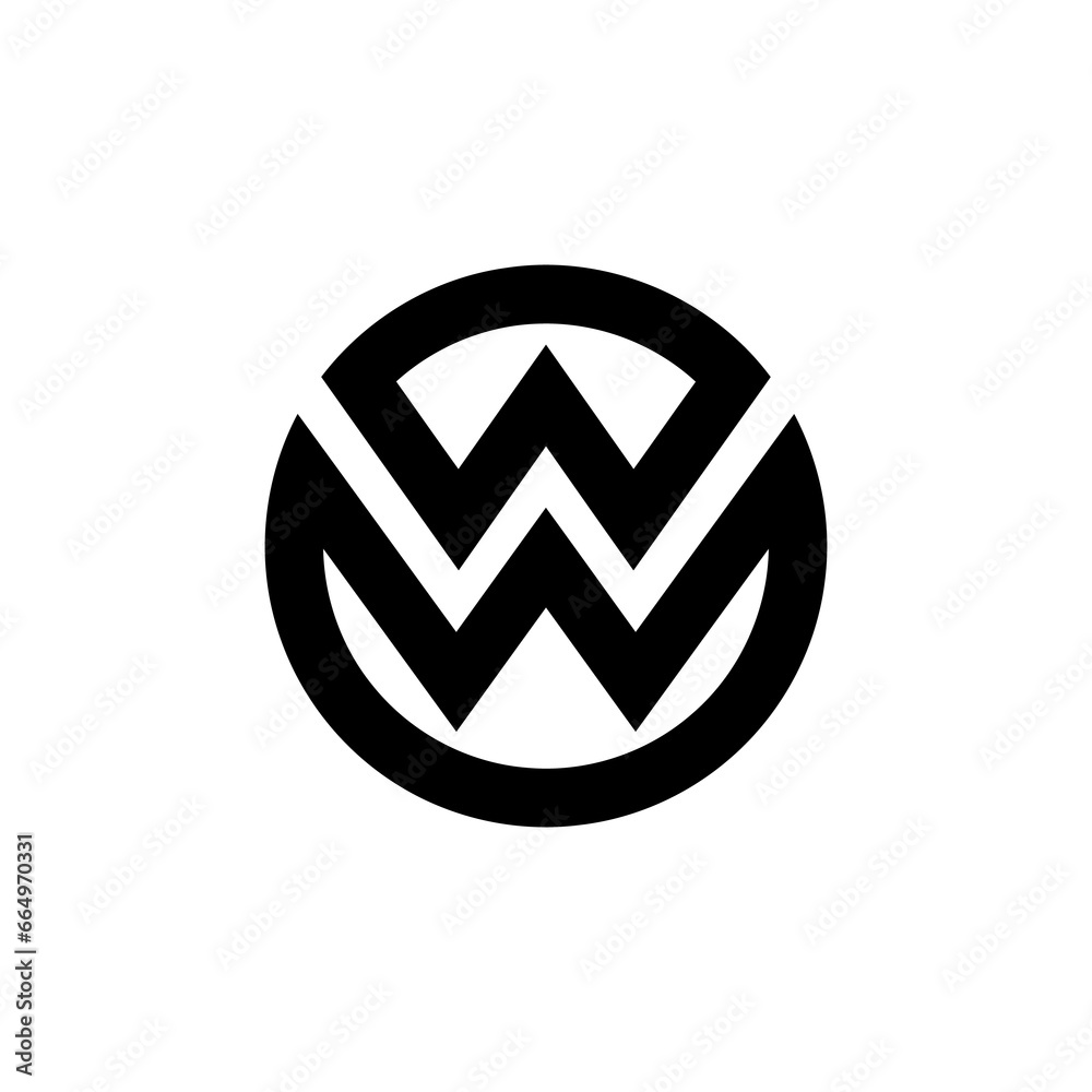 WW LOGO DESIGN Stock Illustration | Adobe Stock