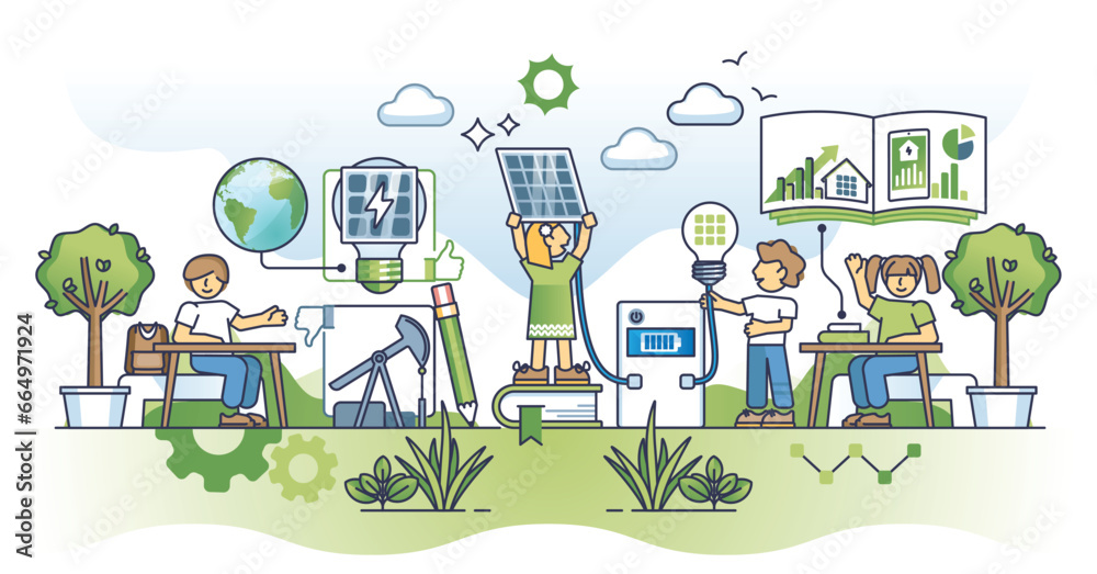 Solar education and awareness with green energy learning outline ...