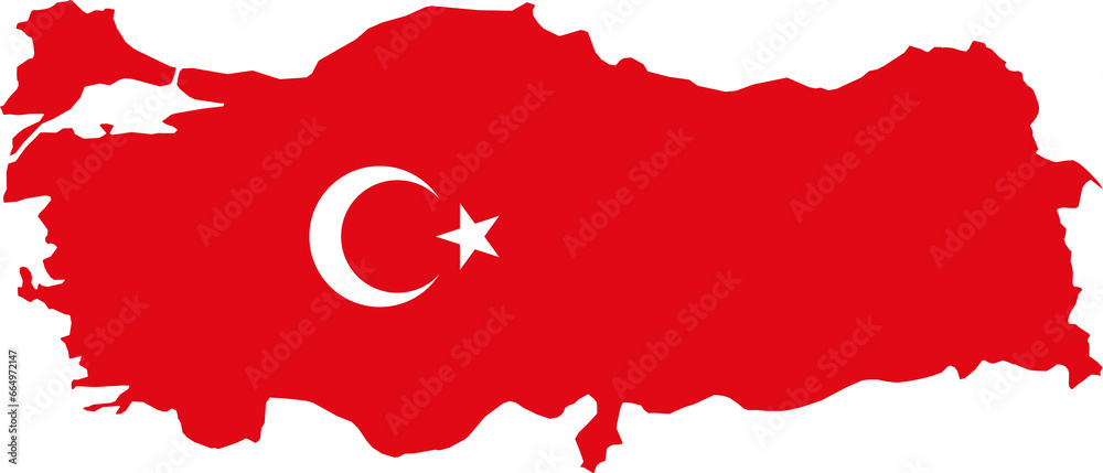 A contour map of Turkey. Graphic illustration on a white background ...