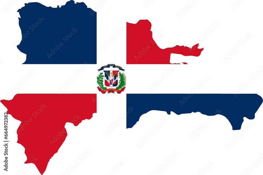 A contour map of Dominican Republic. Graphic illustration on a white ...