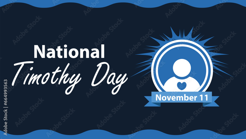 National Timothy Day vector banner design with geometric shapes and ...