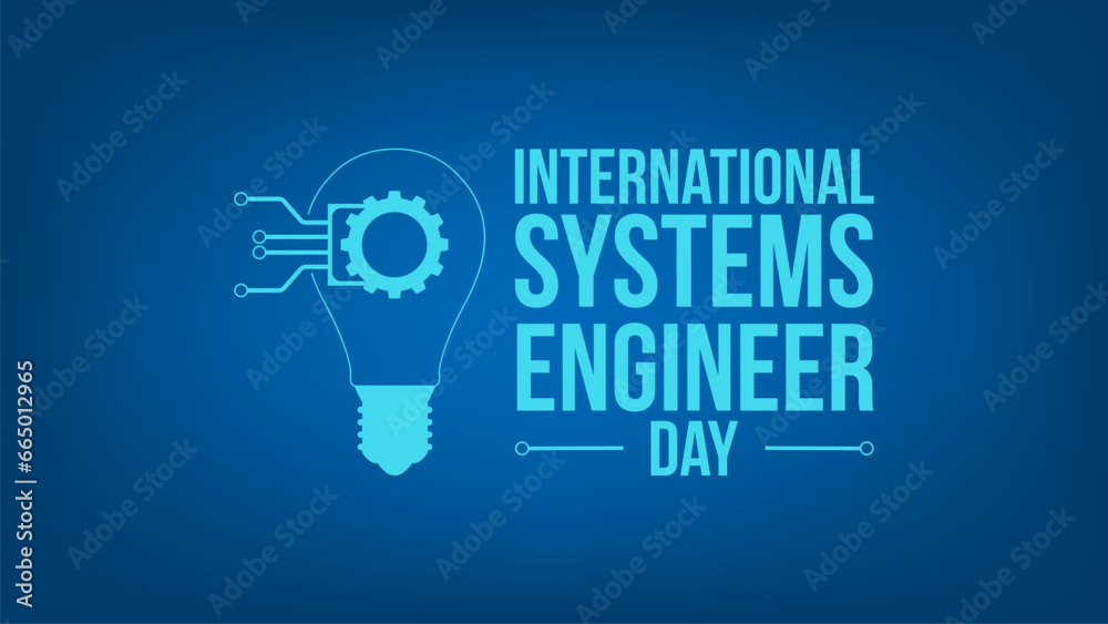 International Systems Engineer Day. Template for banner, greeting card ...
