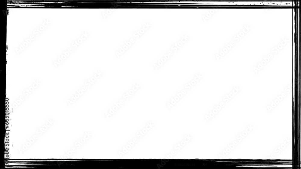Widescreen 16 9 Grunge Brush Stroke Stain Frame Border Overlay with ...