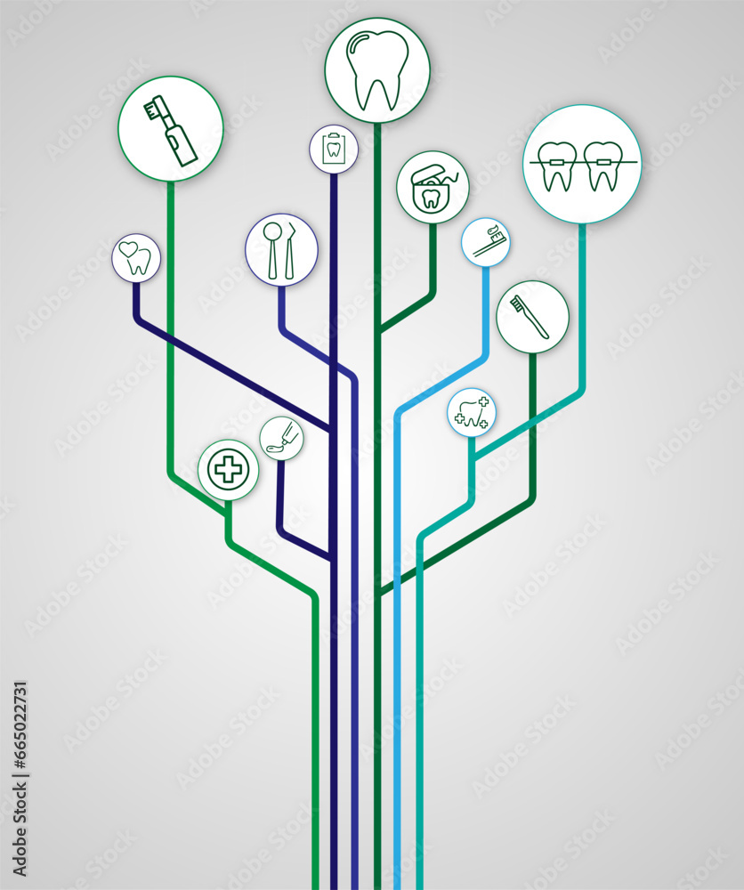 Growth tree concept for dental clinic. background for dental clinic ...