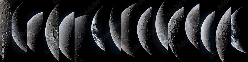An ultra-wide collage of the moon showcases the celestial wonder in all ...