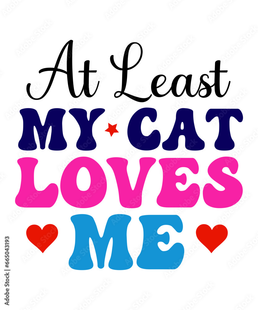 Cat Retro Groovy Svg Bundle Cat Lover Svg Cat Mom Svg Funny Cat Svg Cat Quotes Svg Cat