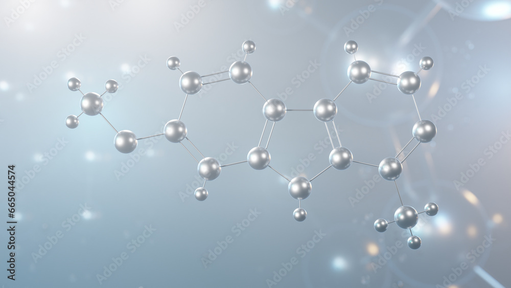 harmine molecular structure, 3d model molecule, beta-carboline ...