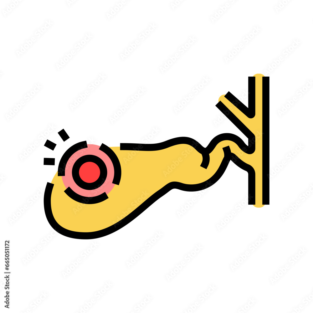 gallbladder check gastroenterologist color icon vector. gallbladder ...