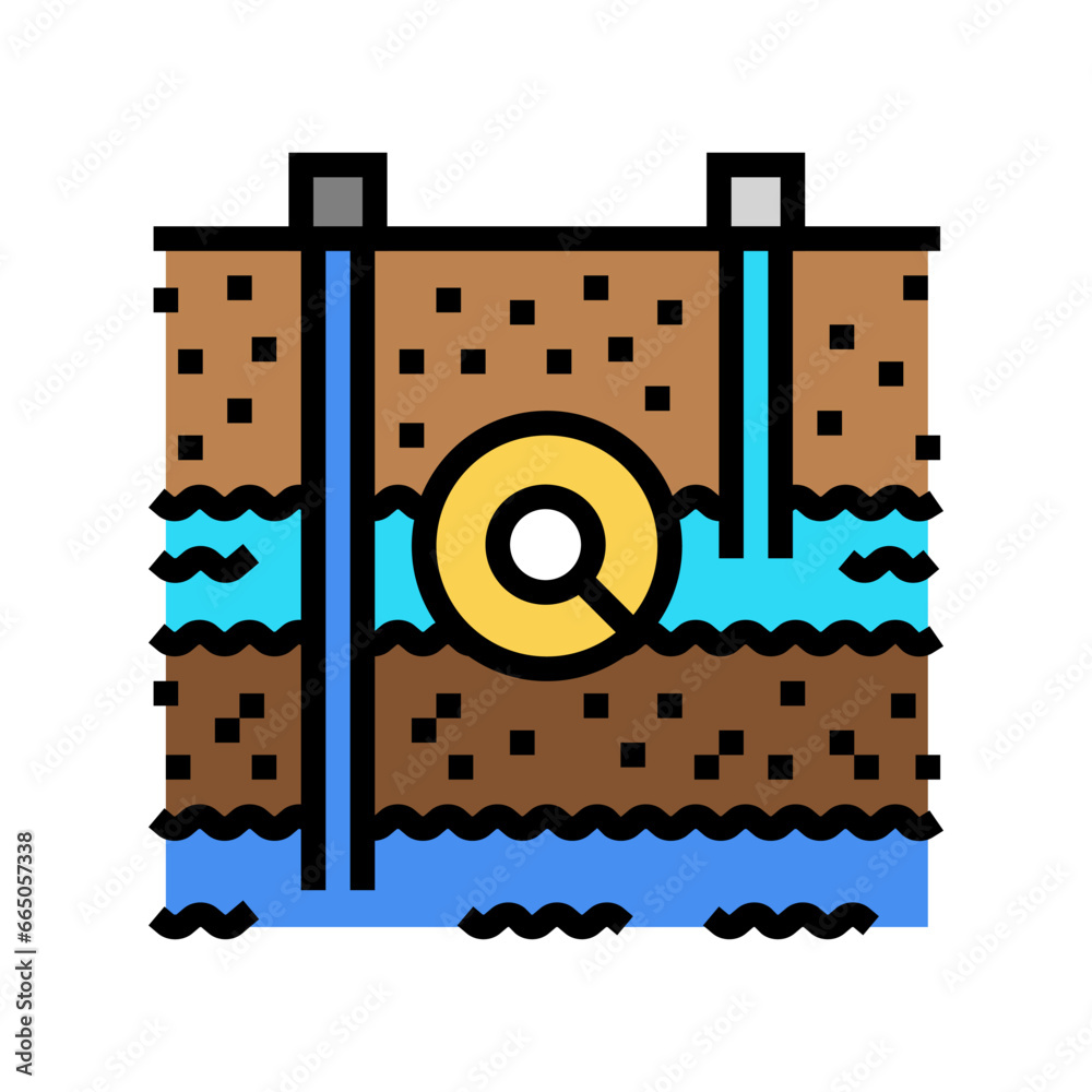 soil permeability hydrogeologist color icon vector. soil permeability ...