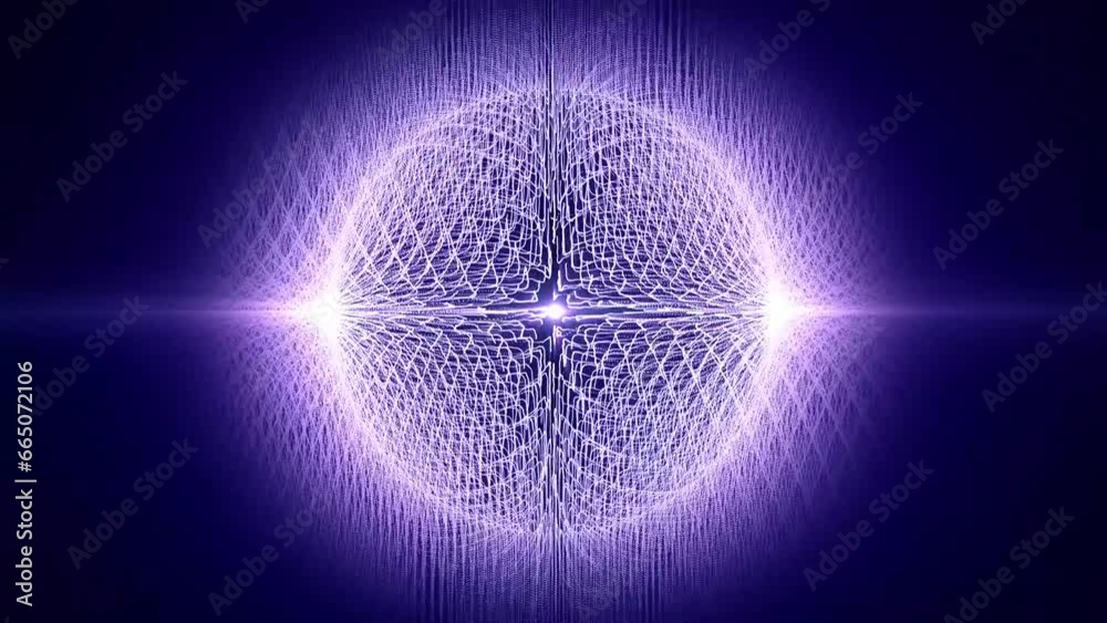 Abstract energy sphere made of shining hi-tech lines with white and ...