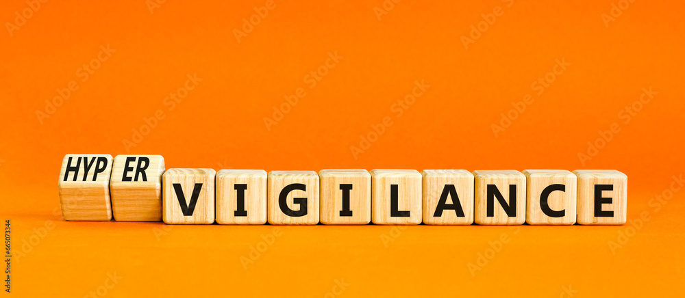 Vigilance or hypervigilance symbol. Concept words Vigilance ...