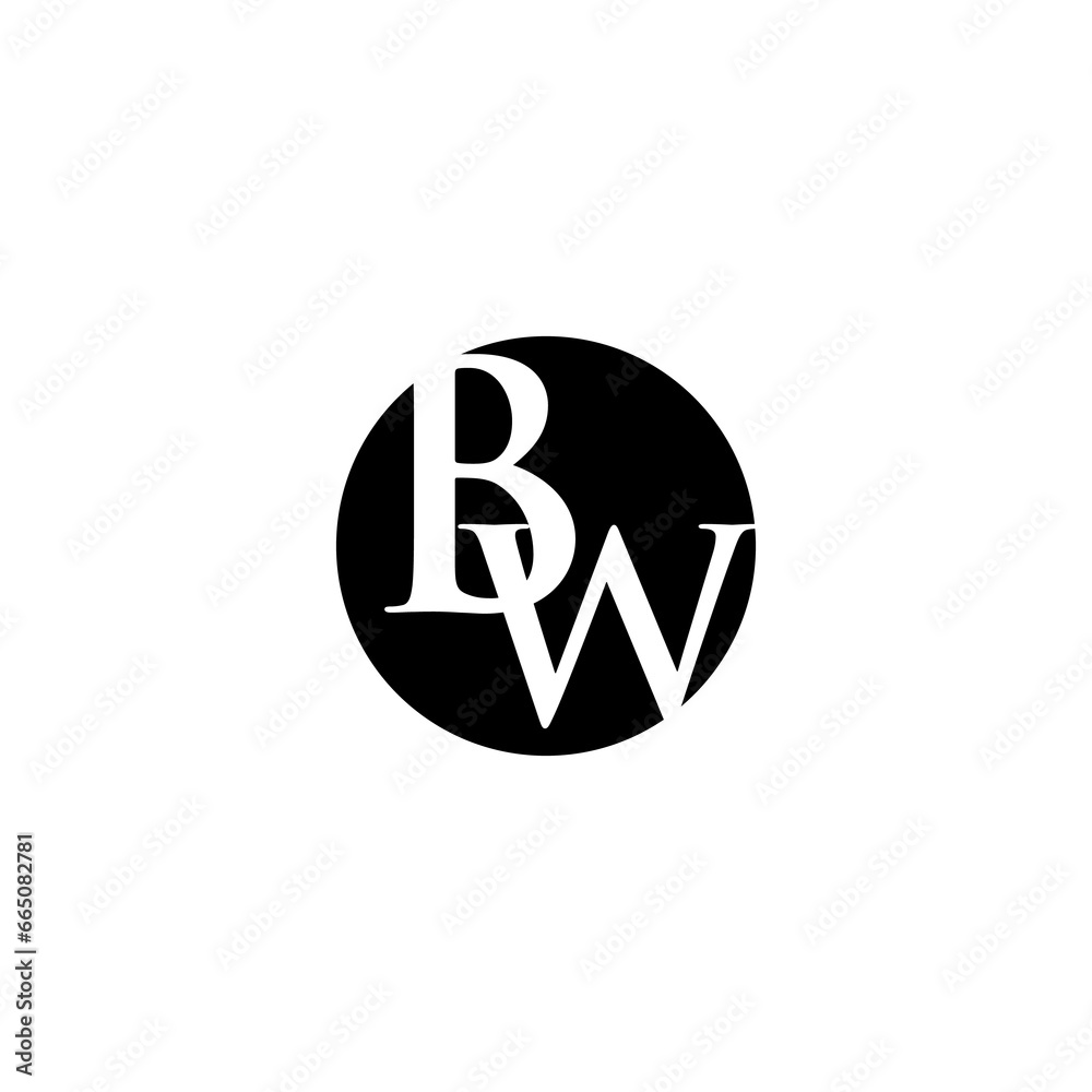 BW LOGO DESIGN Stock Illustration | Adobe Stock