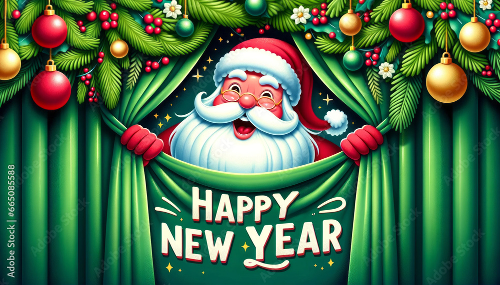 In 2024, santa joyfully celebrates the merging of christmas and new ...