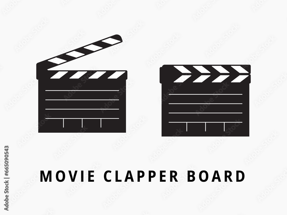 The movie Clapper Board. Isolated Vector Illustration Stock Vector ...