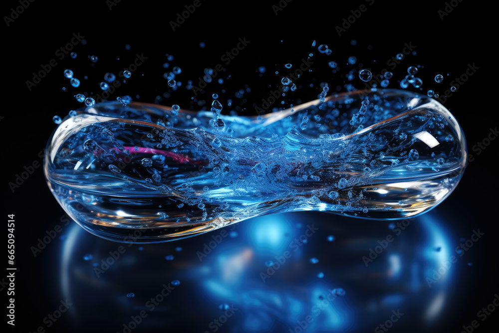 A vivid blue arc of electricity leaping between two electrodes ...
