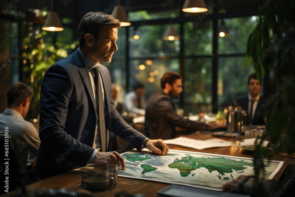 A manager facilitating a brainstorming session with team members ...