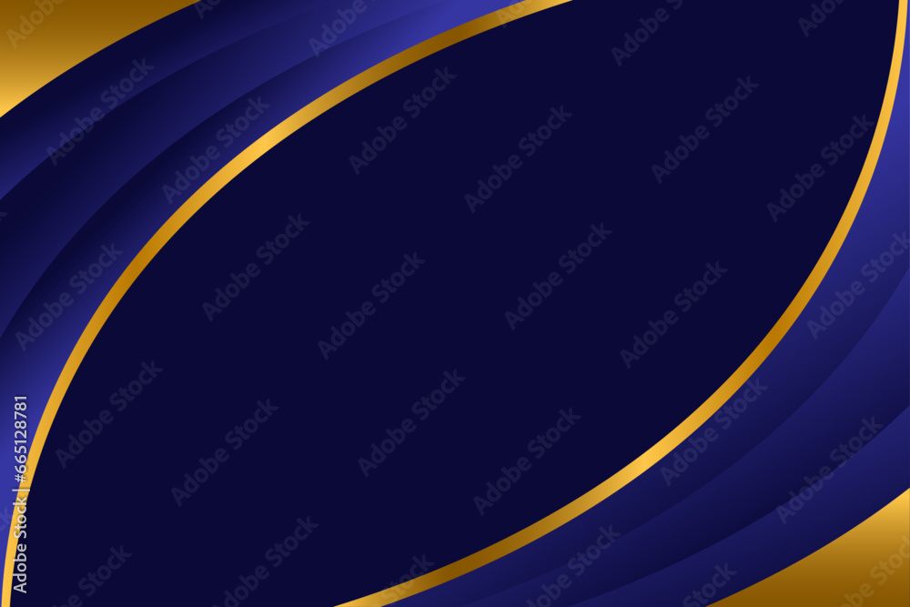 Abstract blue and gold luxury frame background Stock Vector | Adobe Stock