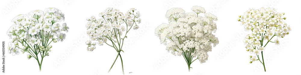 Babys Breath Flower Hyperrealistic Highly Detailed Isolated On ...