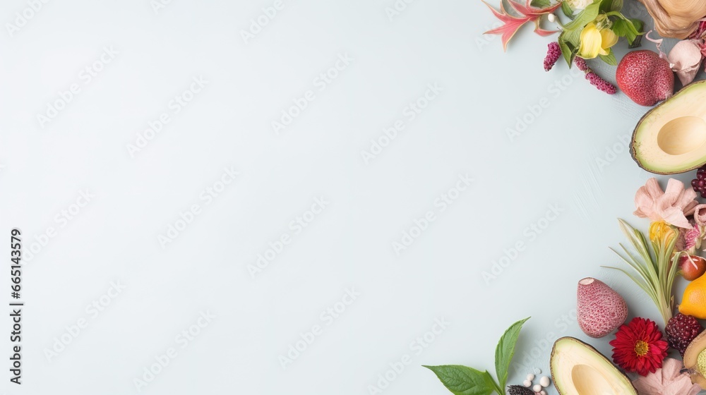 Celebrate World Vegan Day with this vibrant background of fresh fruits ...