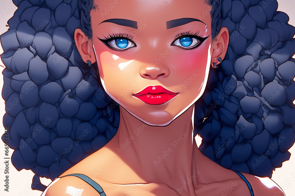 Avatar cartoon face closeup. Cartoon women illustration. Face for ...